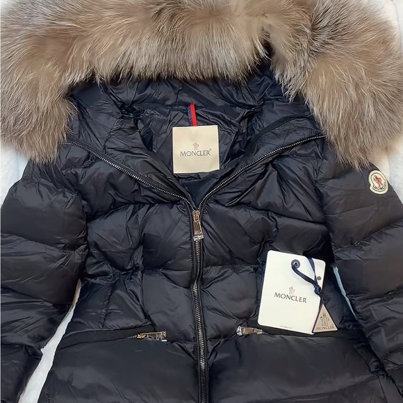 Moncler | Jackets & Coats | Moncler Womens Black Puffer Jacket With ...